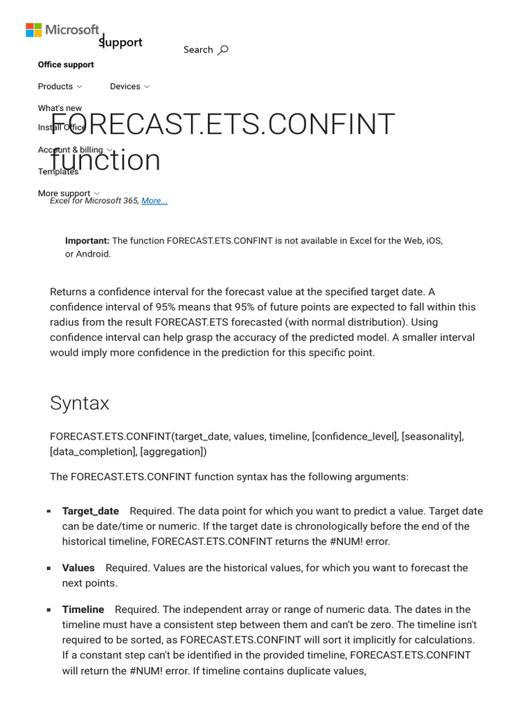 Forecast - Ets.confint Function | PDF | Forecasting | Seasonality
