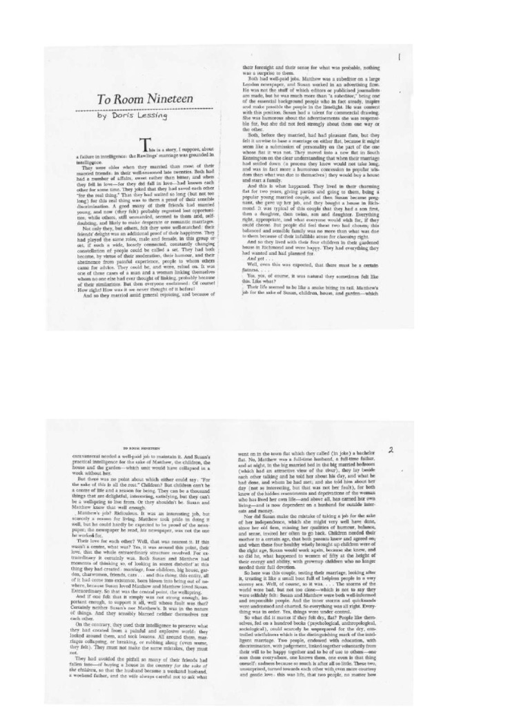 The Room Nineteen | PDF