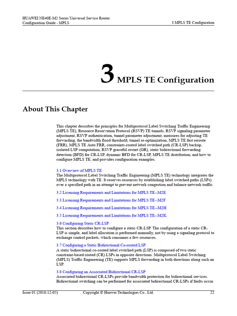 01-03 MPLS TE Configuration | PDF | Networking | Multiprotocol Label ...