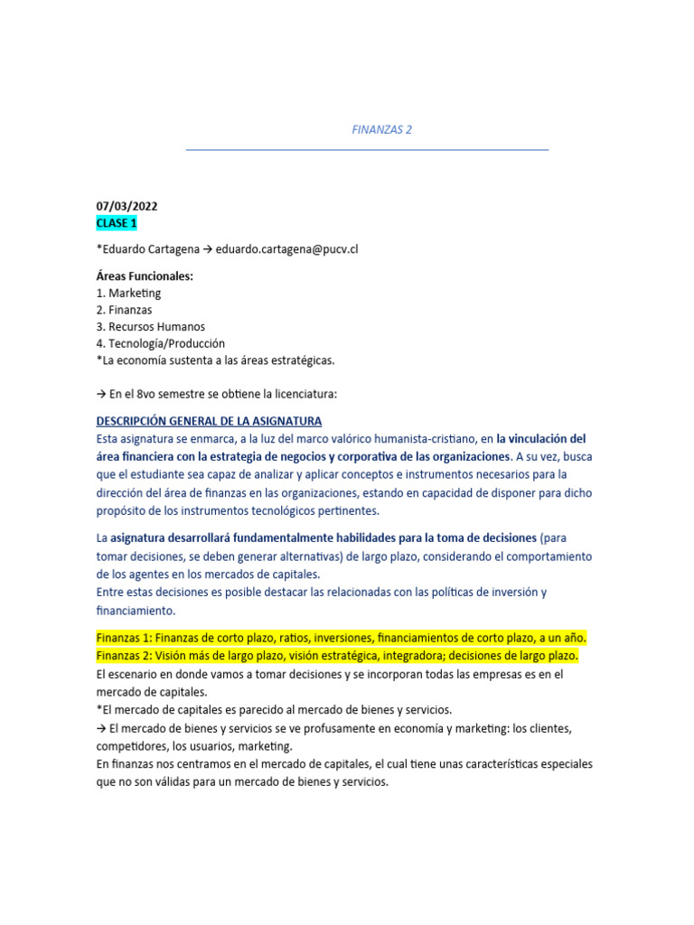 Clases Finanzas 2 | PDF | Inflación | Bancos