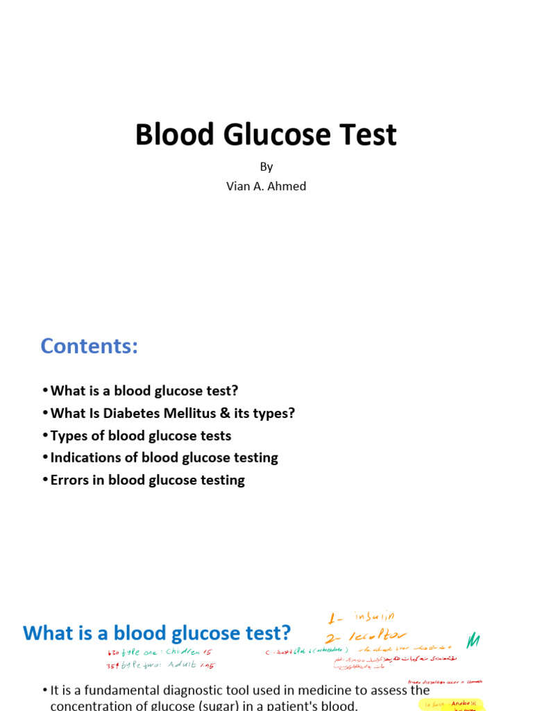 Blood Glucose Test | PDF | Prediabetes | Diabetes