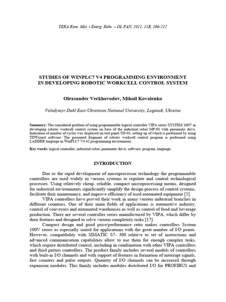 Studies of WinPLC7 V4 Programming e | PDF | Programmable Logic Controller | Input/Output