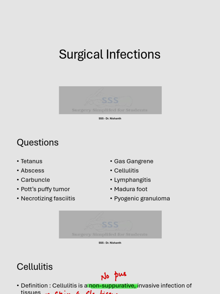 Surgical Infections | PDF | Clinical Medicine | Medical Specialties