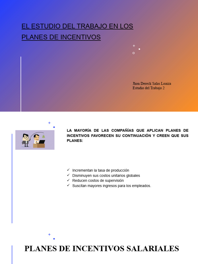 El Estudio Del Trabajo en Los Planes de Incentivos Jhon Salas | PDF ...