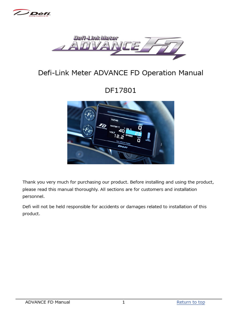 Manual FD e | PDF | Electrical Connector | Electrical Wiring