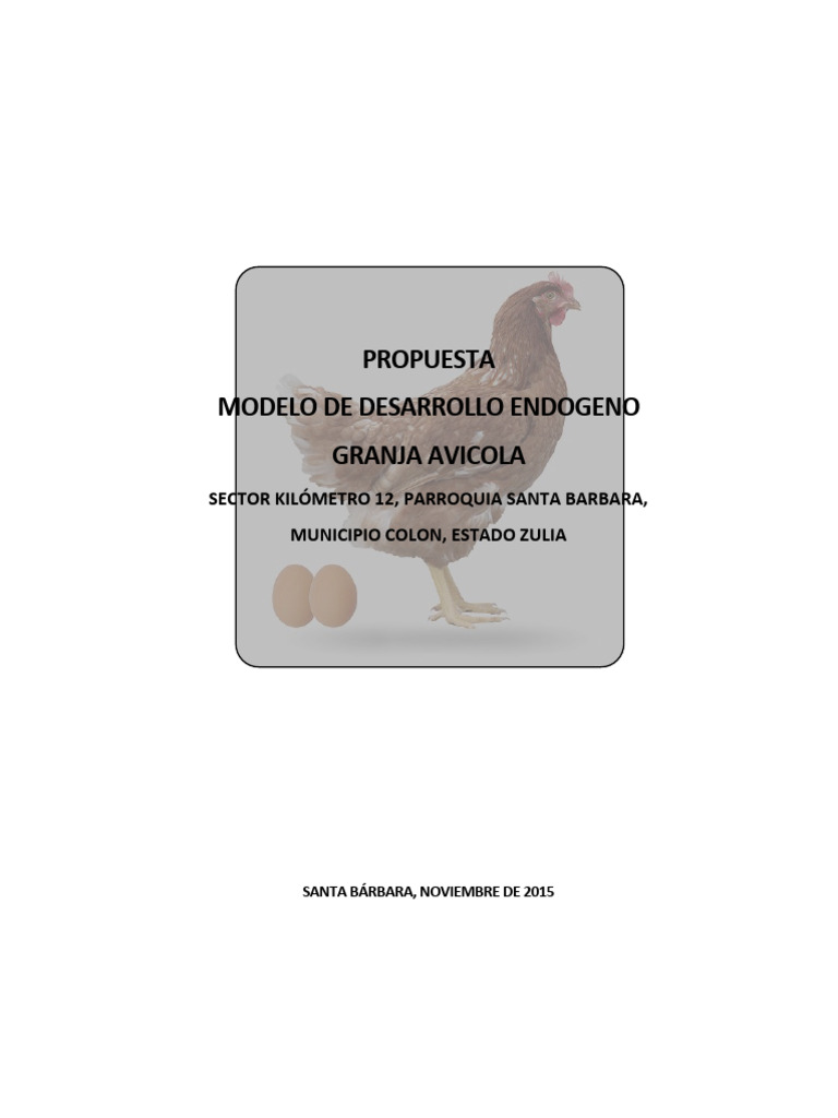 Proyecto Gallinas Ponedoras | PDF | Aves | Sustentabilidad