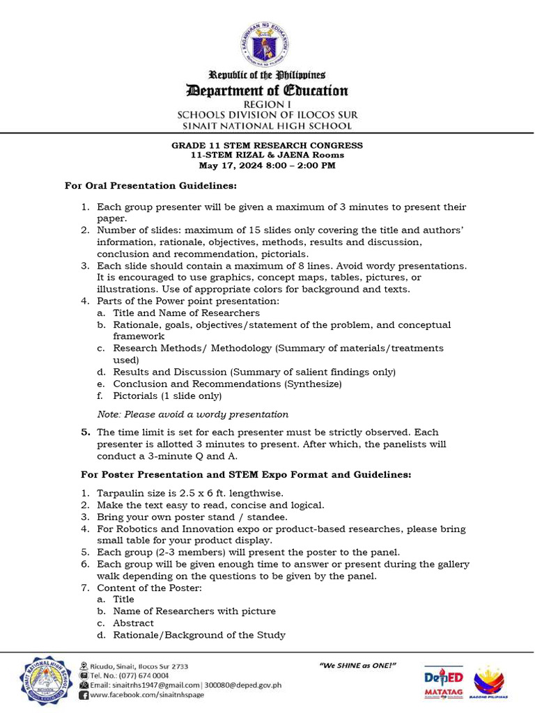11 Stem Research Congress Guidelines Criteria | PDF | Methodology