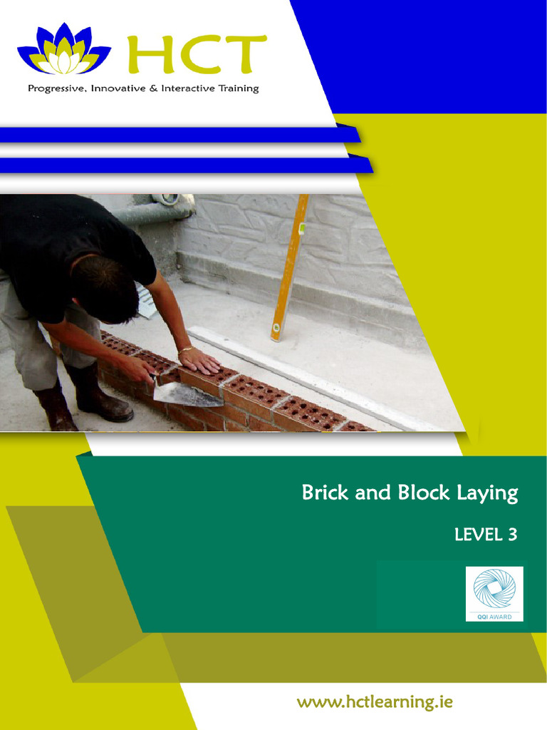 Level 3 Brick and Block Laying Course | PDF | Learning | Brick