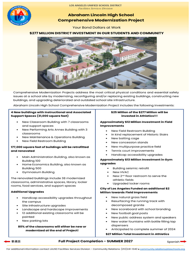 Abraham Lincoln High School Comprehensive Modernization Project | PDF | Hogar, jardinería y ...