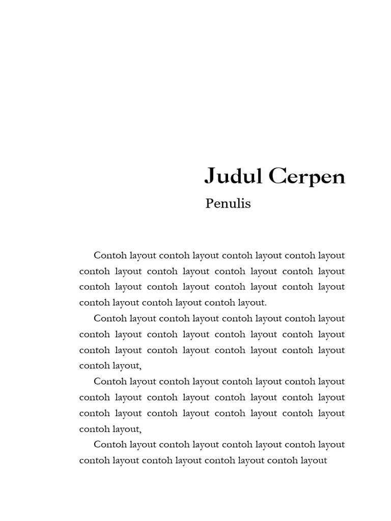 Layout Cerpen | PDF | Art