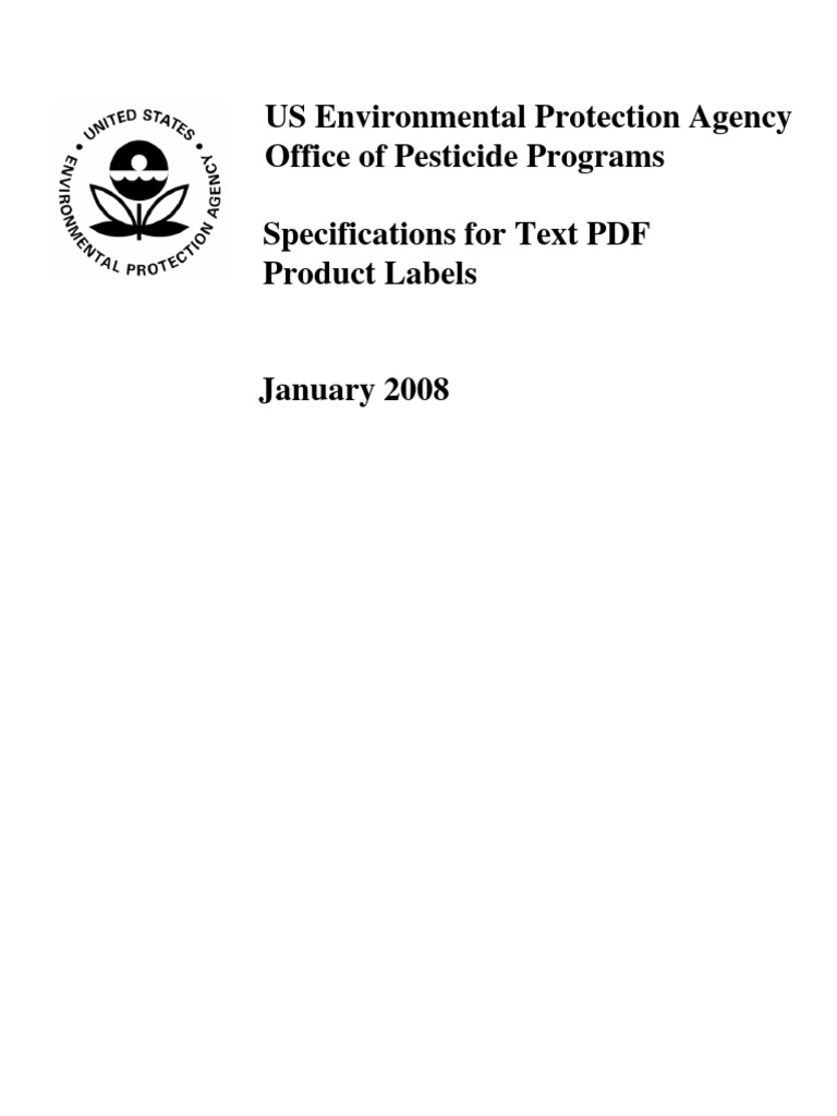 Specifications For Text PDF - EPA | PDF | Computing | Software