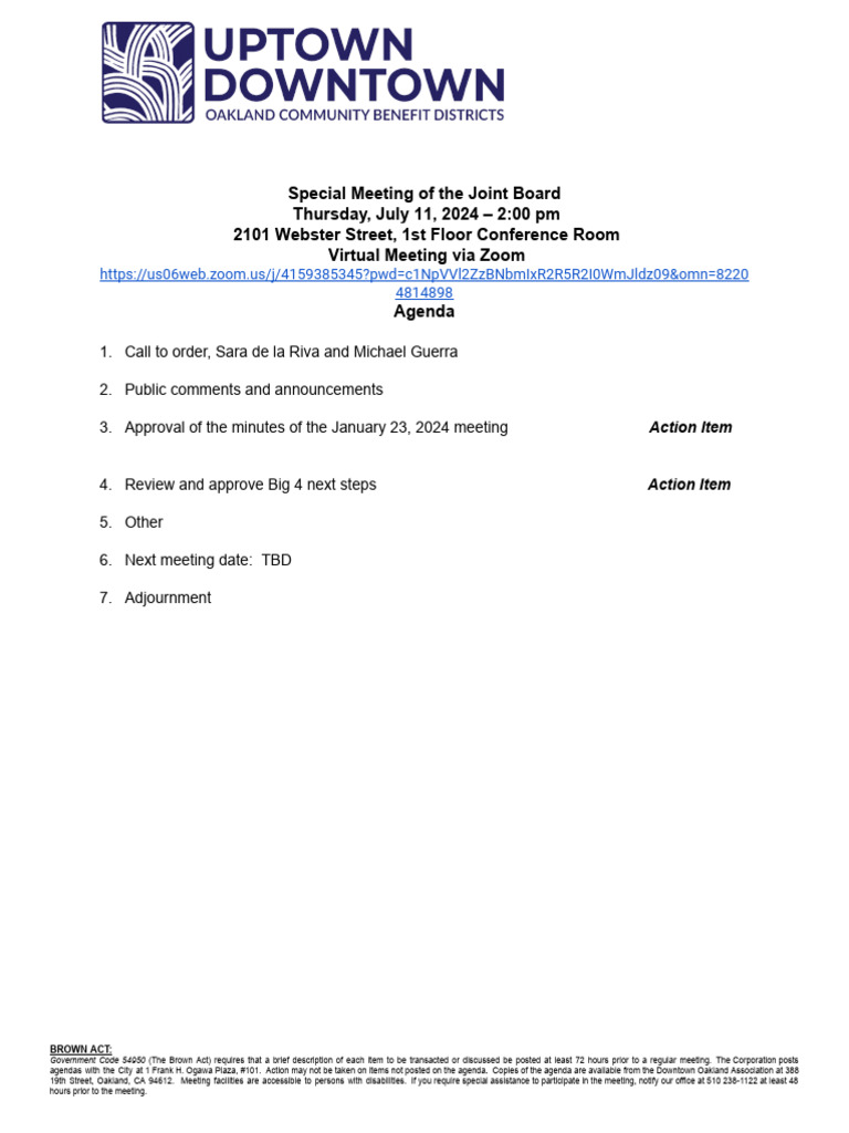 Joint Board July 11 2024 Agenda Packet | PDF | Budget