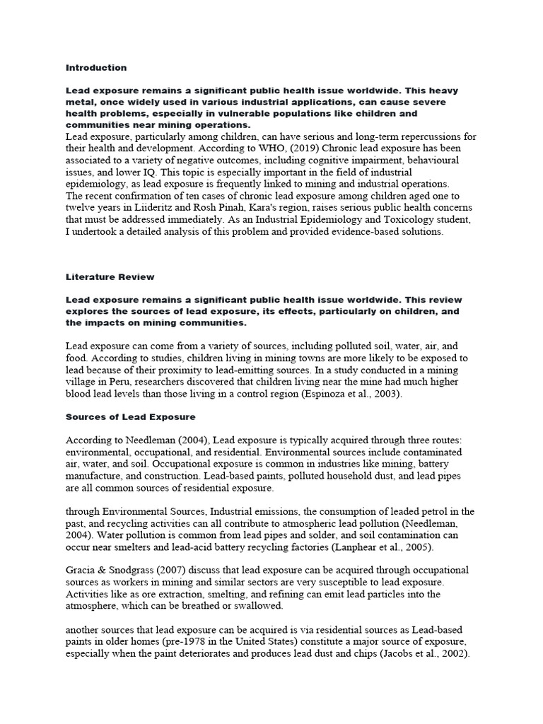 big project IET 1 | PDF | Lead | Environmental Remediation