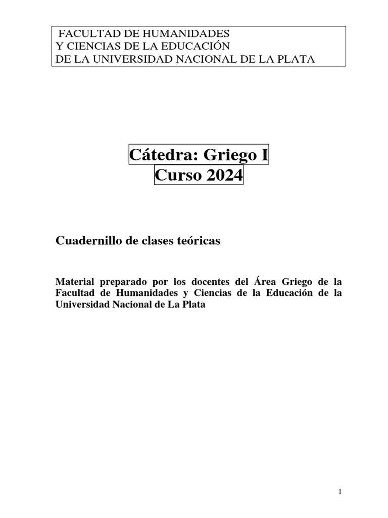 Cuaderno de griego 2024 | PDF | imperio Bizantino | Escritura