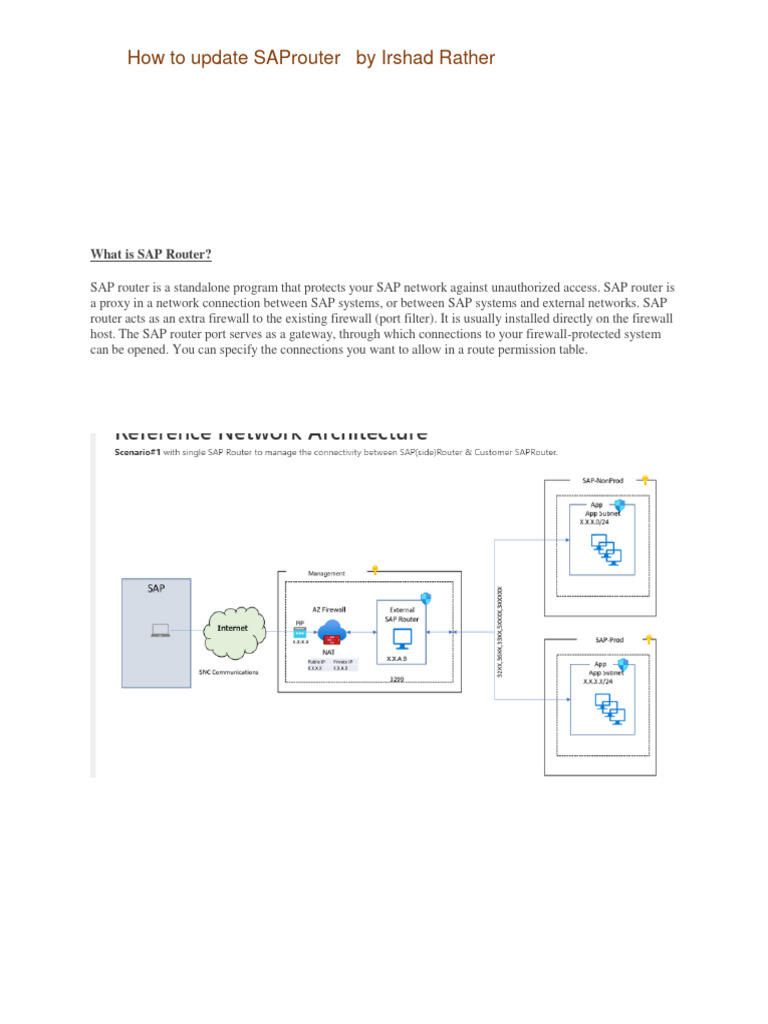 How_to_update_SAP_Router_1661333504 | PDF | Router (Computing) | Information Technology