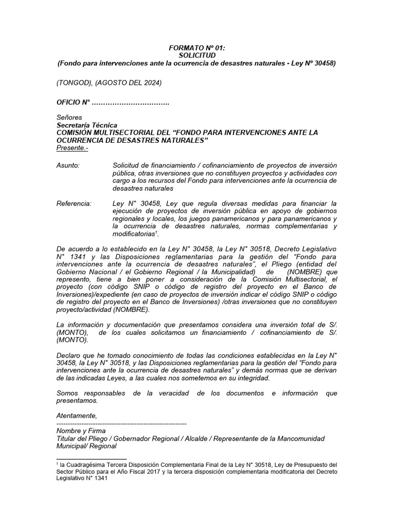 FORMATO 1 SOLICITUD 17032017.docx20181218-16260-12yrhar | PDF | Gobierno