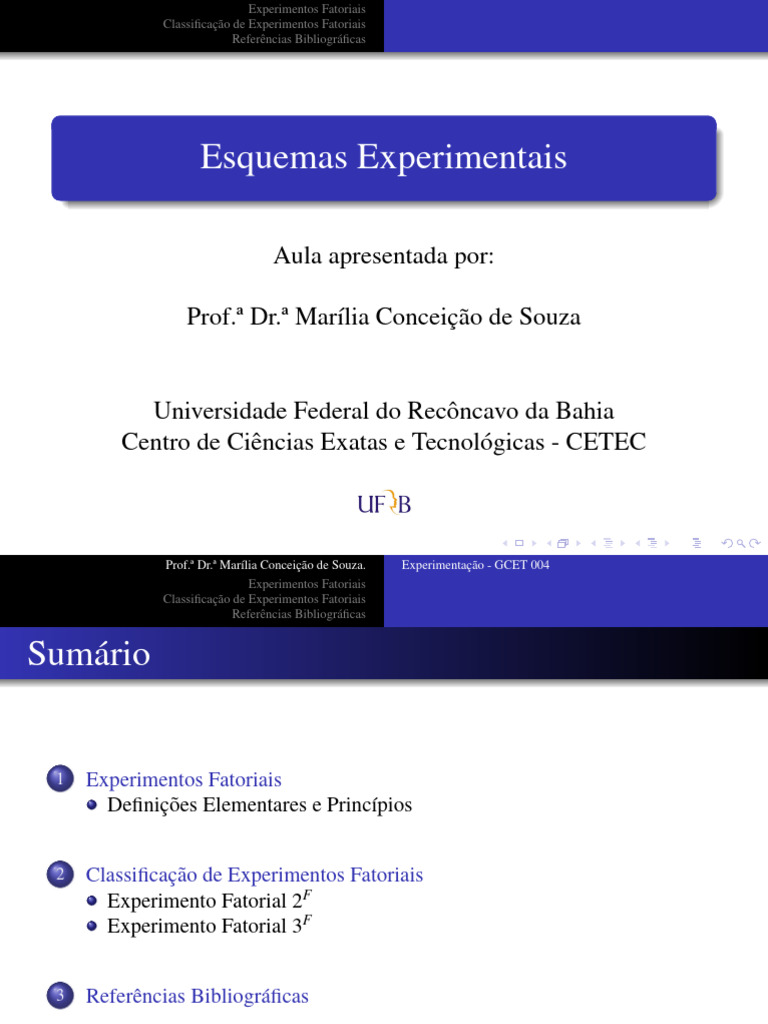 4 Esquemas Fatoriais | PDF | Experimento