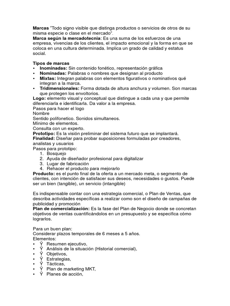 Guia Desarrollo Emprendedor Segundo Parcial | PDF | Marketing | Producto (Negocio)