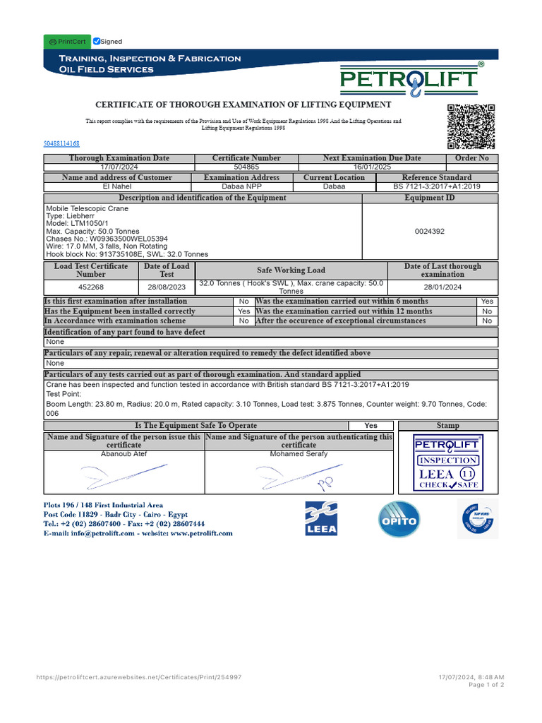 Print Petrolift 104 | PDF | Crane (Machine) | Manufactured Goods