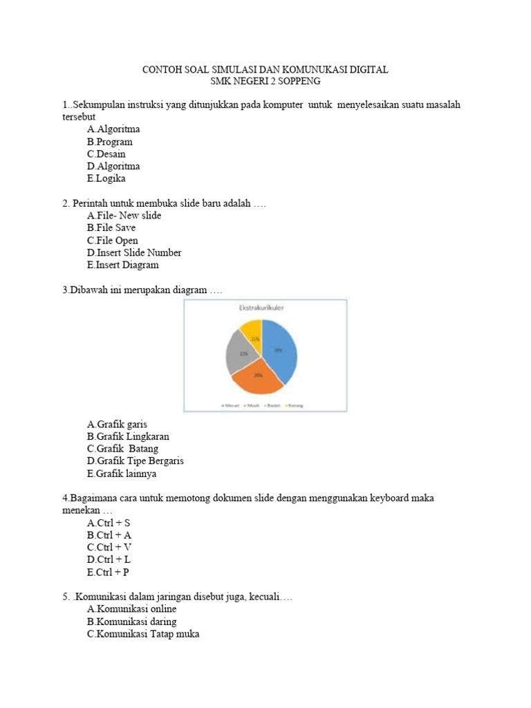 Contoh Soal Simdig 2024 | PDF | Metode & Bahan Ajar | Komputer