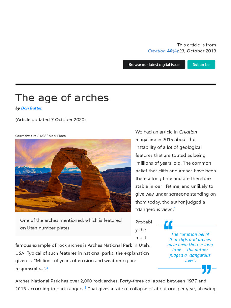 The Age of Arches | PDF | Earth Sciences