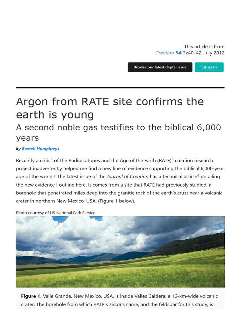 Argon From Rate Site | PDF | Helium | Radioactive Decay