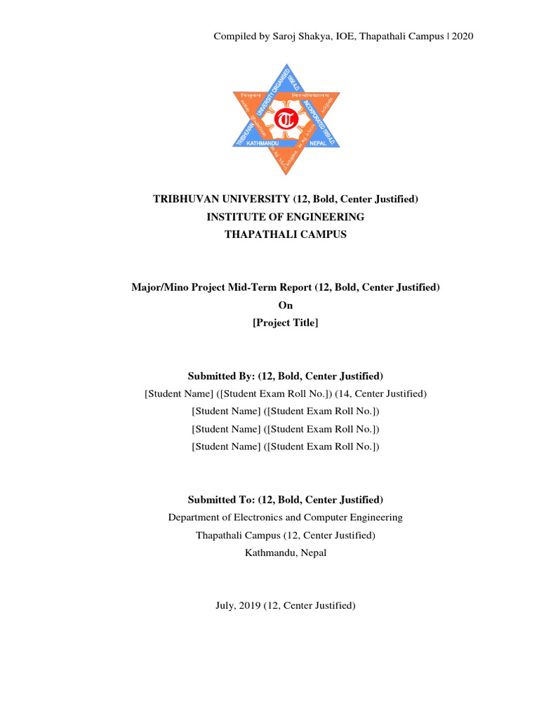 Project Mid Term Report Template and Guidelines | PDF | System ...