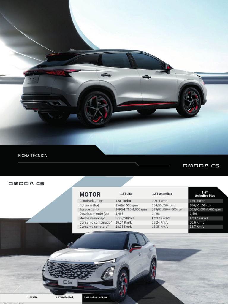 ficha-tecnica-omoda-c5 | PDF | Diodo emisor de luz | Coche