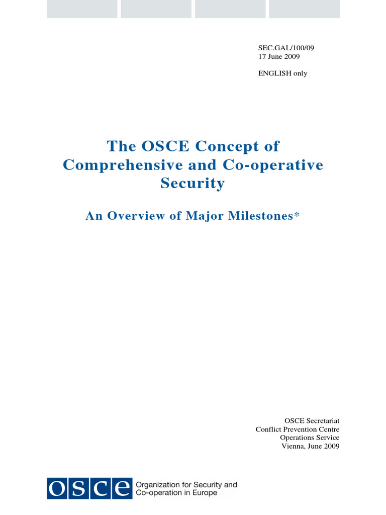 The OSCE Concept of Comprehensive and Co-Operative Security: An ...