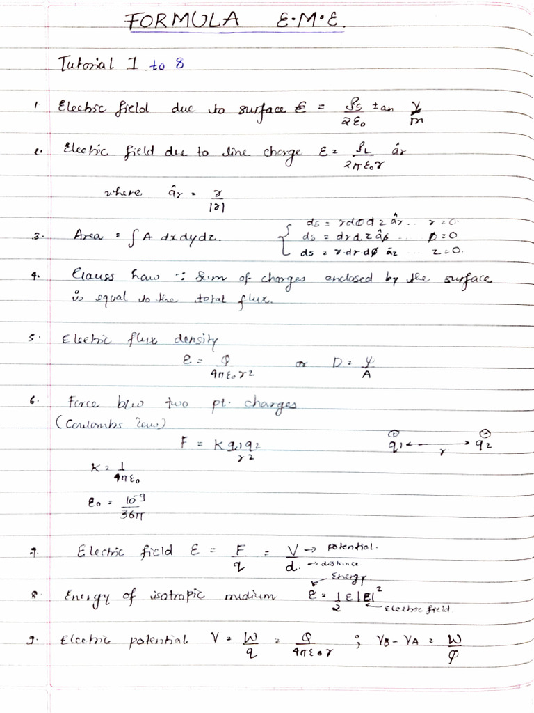Physics Students' Formula Guide | PDF | Science & Mathematics