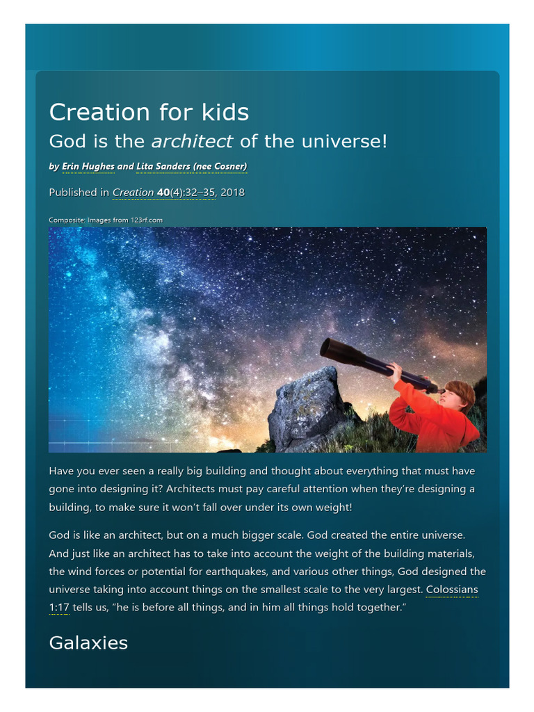 God's Design in the Universe for Kids | PDF | Galaxy | Milky Way