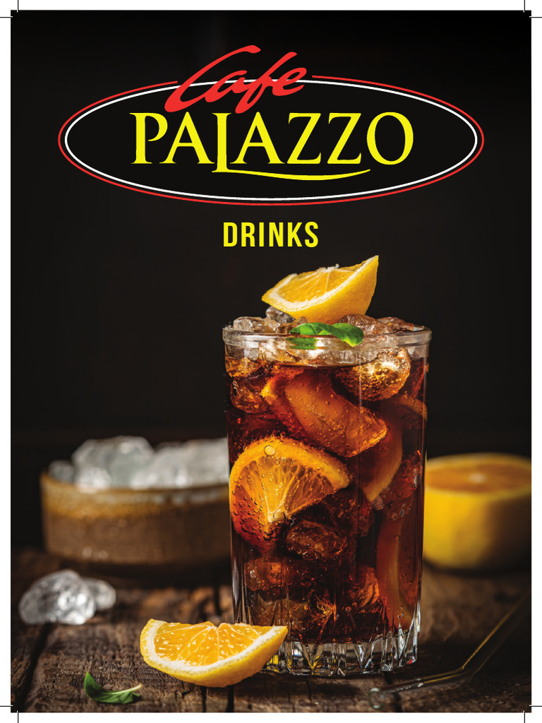 Cafe Pallazo Drink Menu Final Proof Spreads 3mm Bleed and Crop Marks Compressed | PDF | Drink