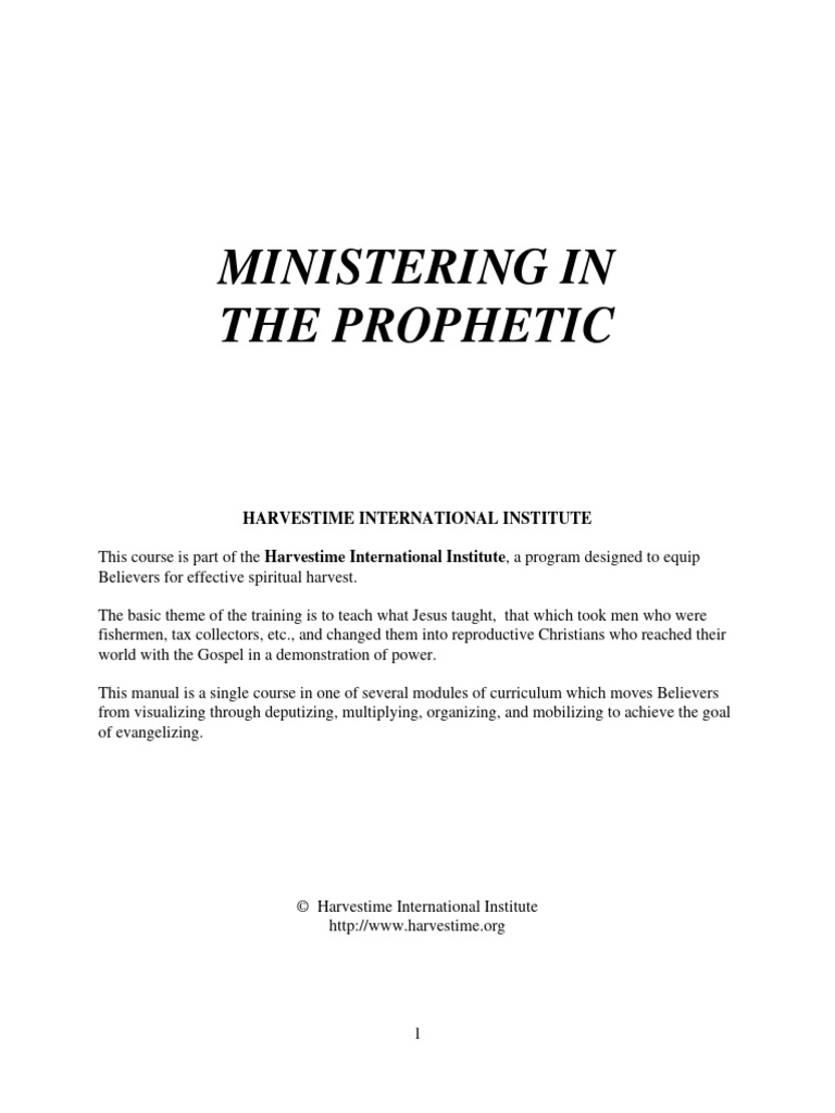 Prophetic Ministry Guide | PDF | Prophecy | Spiritual Gift