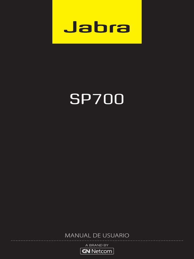 Manual de Usuario Jabra SP700 | PDF | Altoparlante | Bluetooth