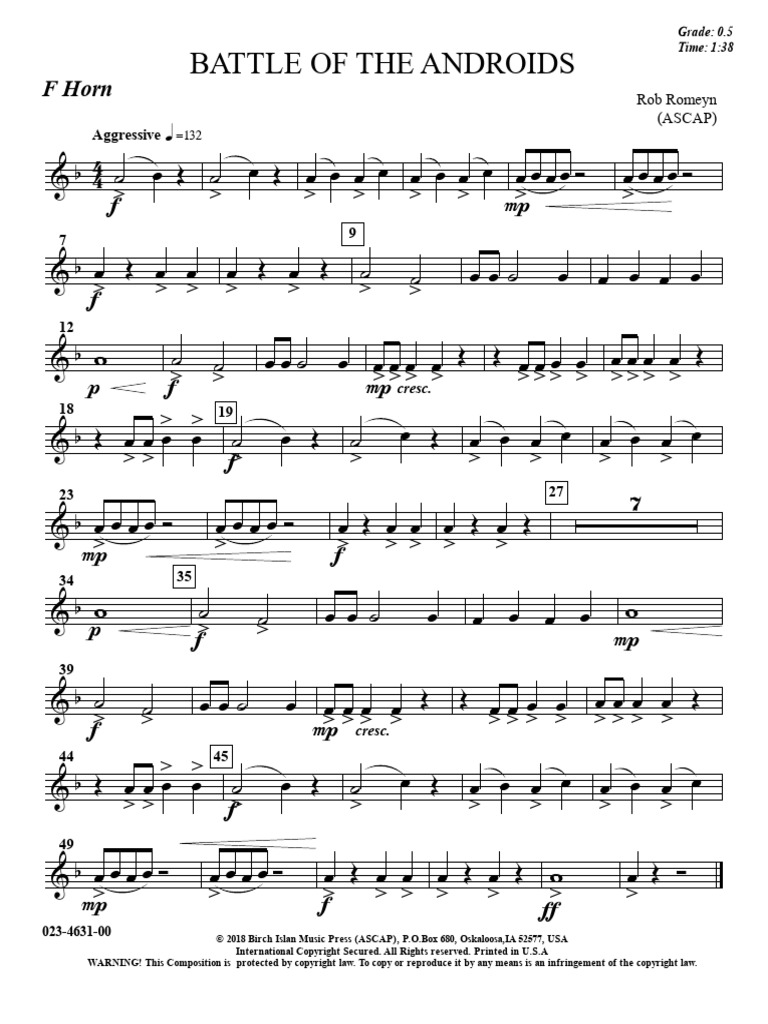 Battle of The Androids | PDF | Orchestras | Saxophone