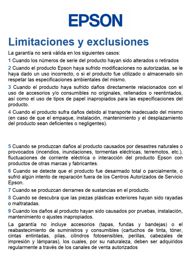 Limitaciones y Exclusiones | PDF