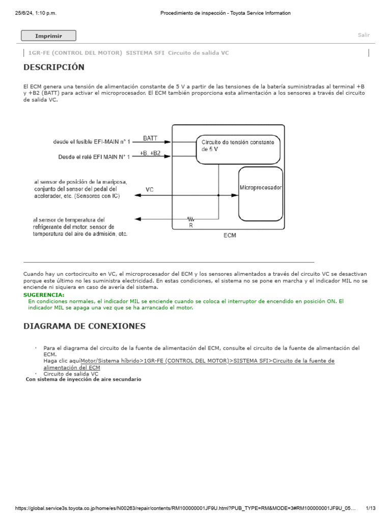 Procedimiento de Inspección - 4RUNNER | PDF | Cambiar | Acelerador