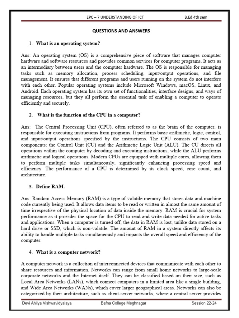 Understanding of ICT | PDF | Computer Network | Internet & Web