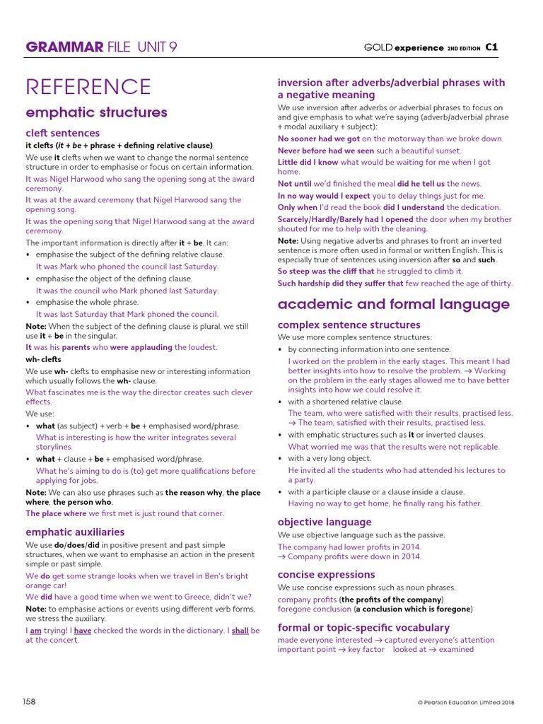 Emphatic Structures | PDF | Clause | Adverb