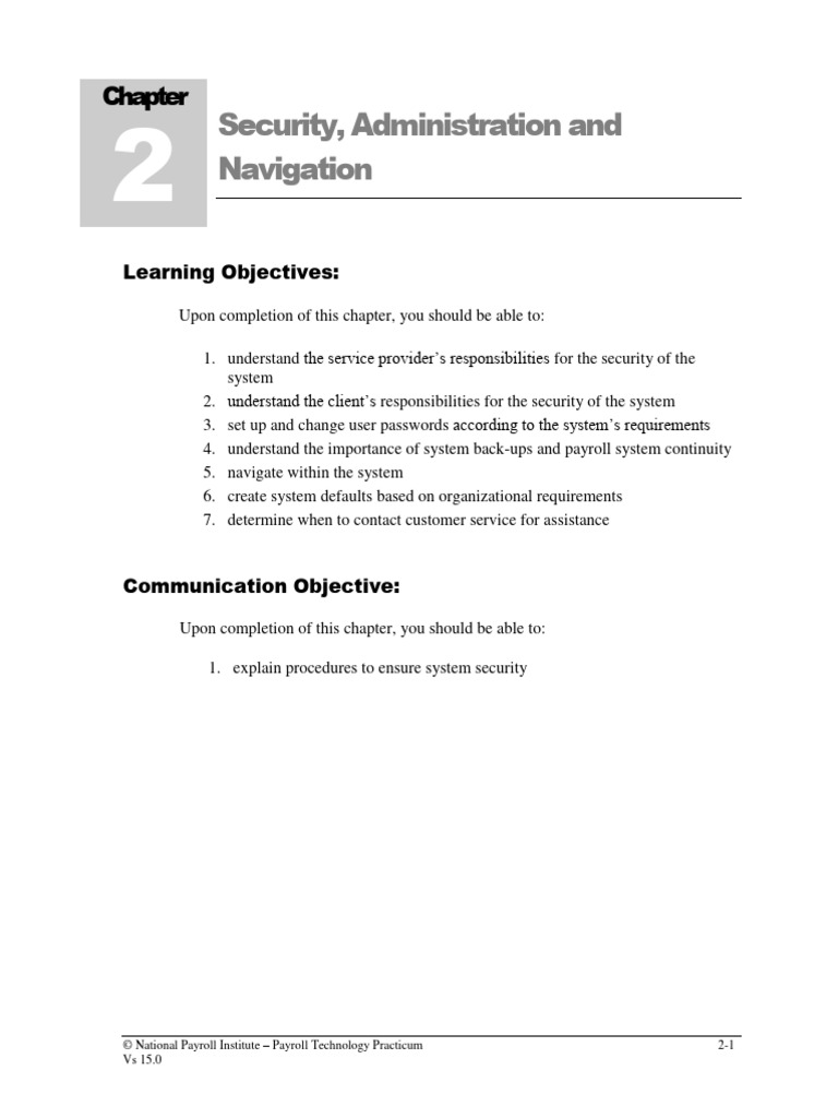 Chapter 2 Security Administration and Navigation 2022 | PDF | Security | Computer Security