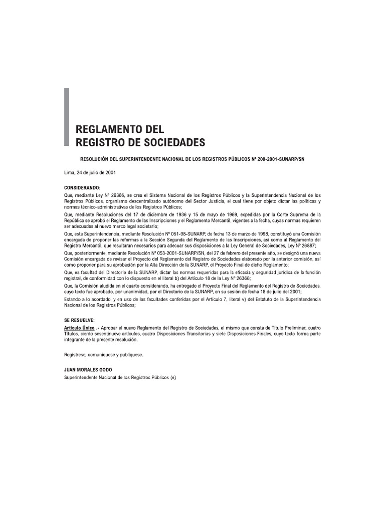 Reglamento de Sociedades | PDF