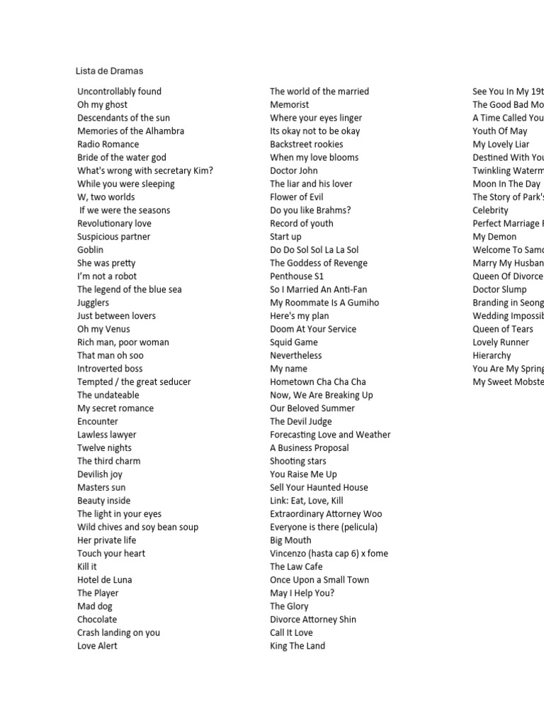 k-dramas | PDF