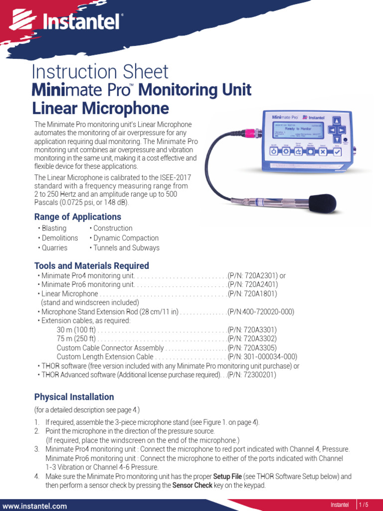 720U2201 Minimate Pro Linear Microphone - Rev 02 | PDF | Calibration ...