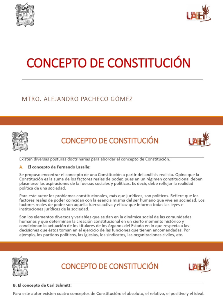Concepto de Constitución | PDF | Constitución | Estado (política)