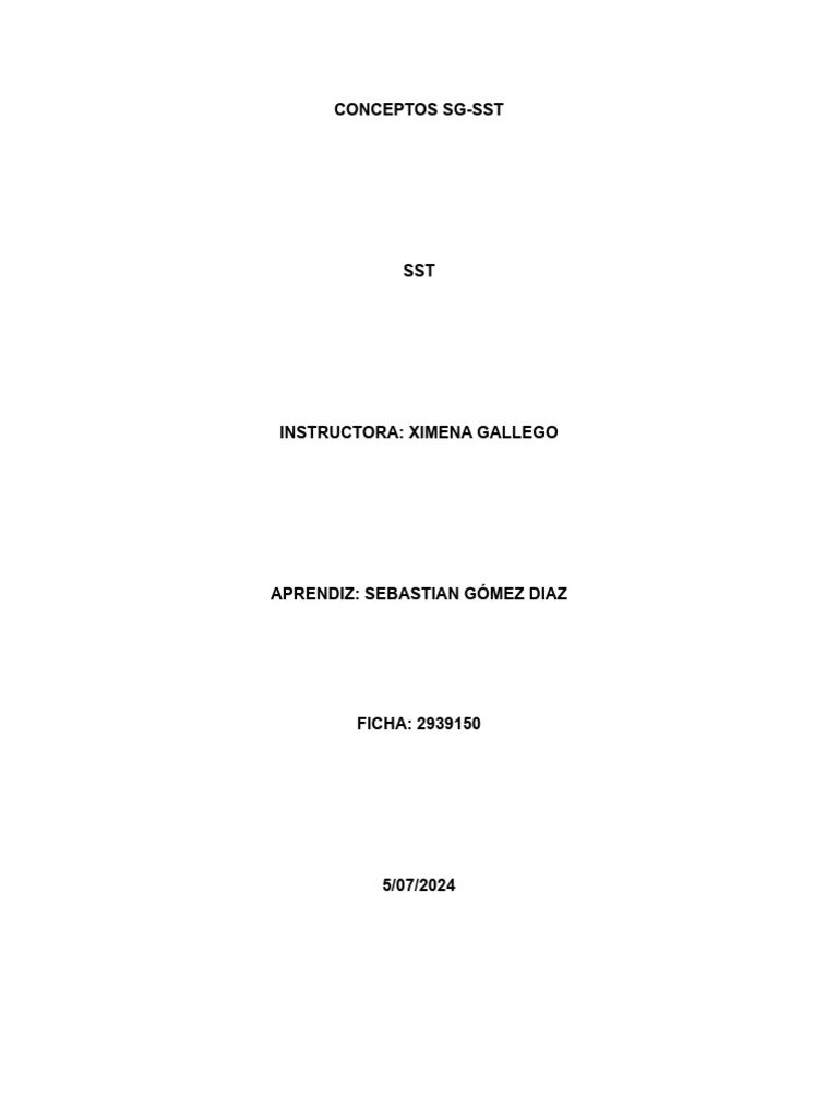 Conceptos SG-SST | PDF | Laboratorios
