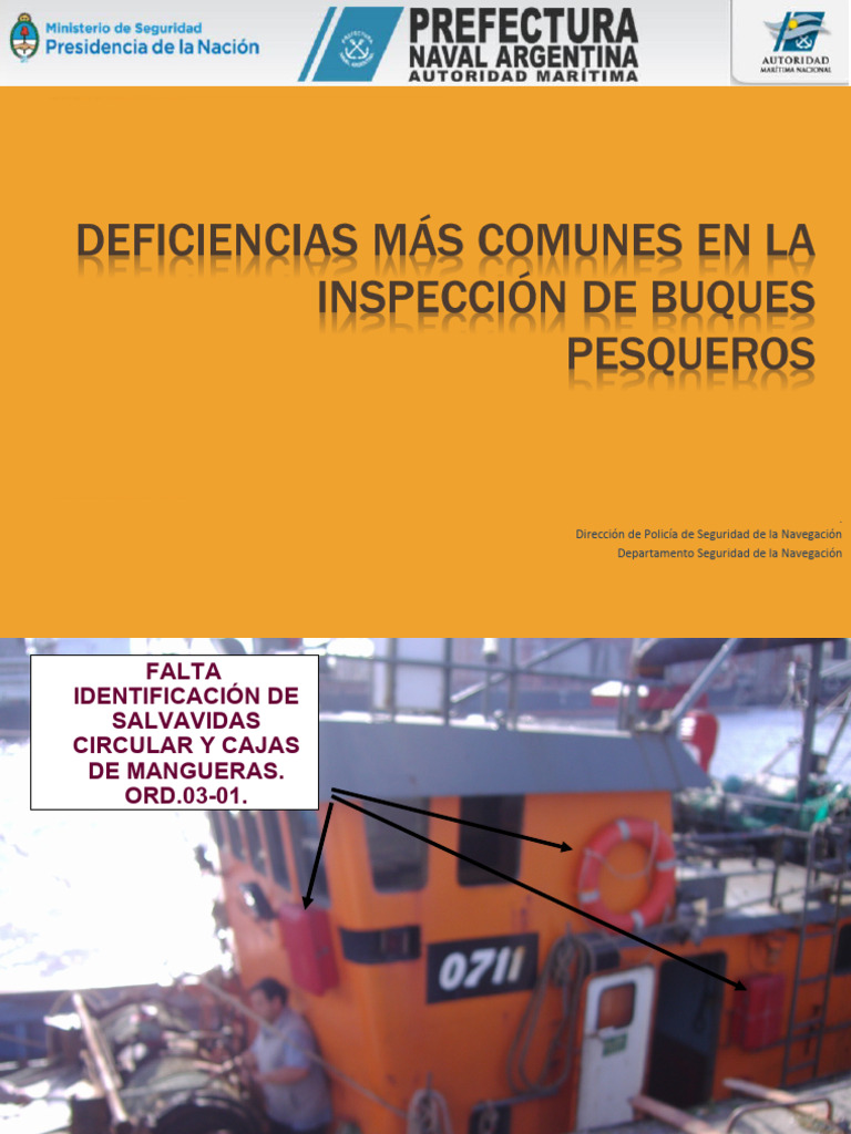 Presentación Inspeccion Extraordinaria Buques Pesqueros Final | PDF | Transporte de agua | Envío