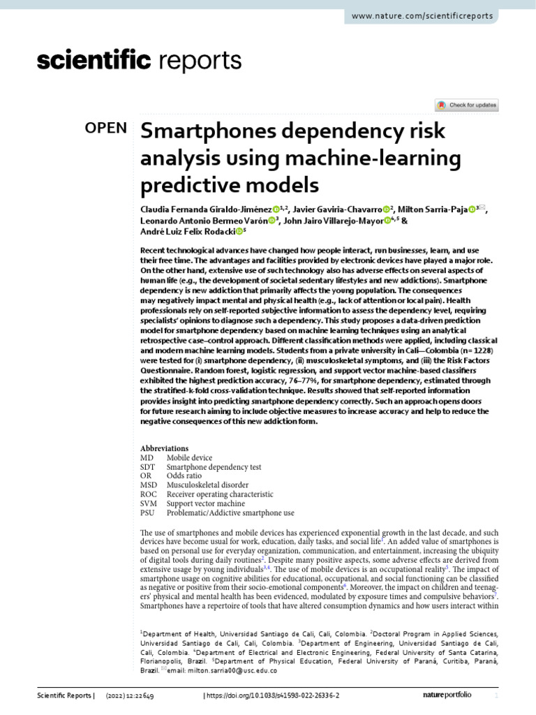 Smartphone Dependency in Students | PDF | Sampling (Statistics ...