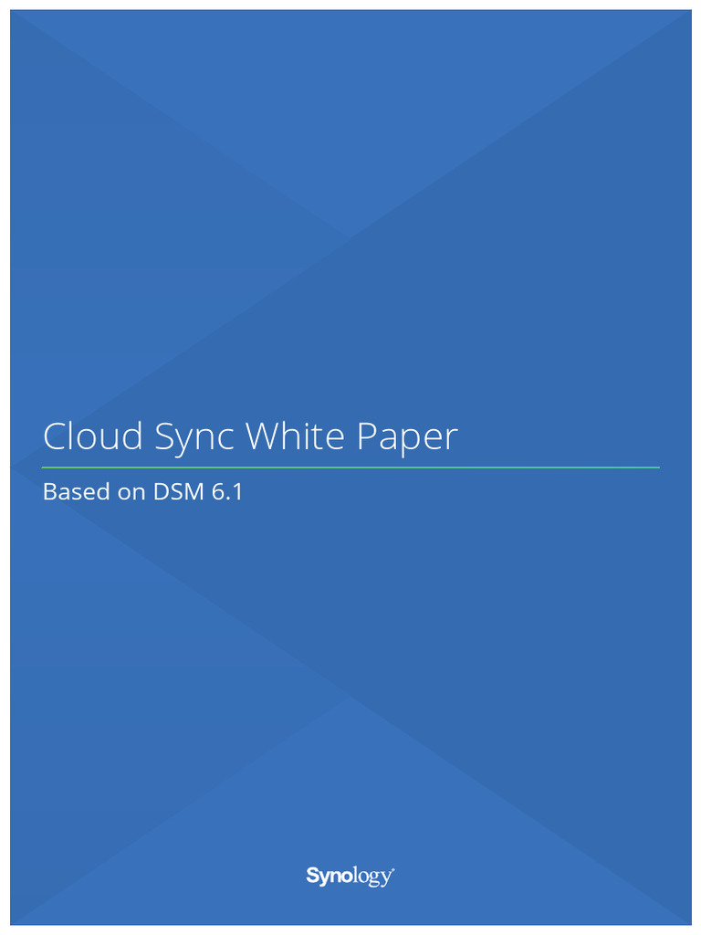 Cloud Sync Overview for Synology NAS | PDF | Cloud Computing | Encryption