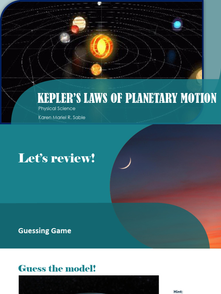 Lesson 3 - Kepler's Laws of The Planetary Motion | PDF | Orbit ...