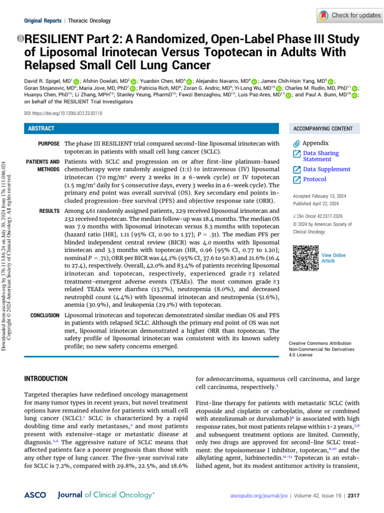 Spigel Et Al 2024 Resilient Part 2 A Randomized Open Label Phase III ...